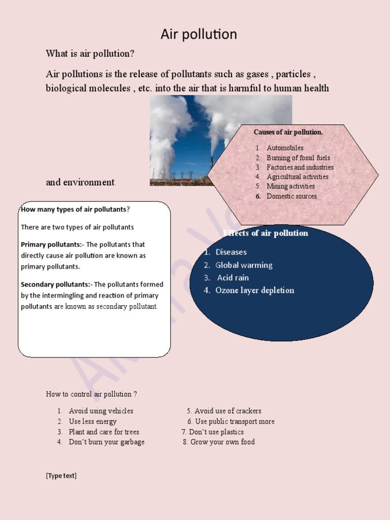 Understanding Air Pollution Causes & Control | PDF
