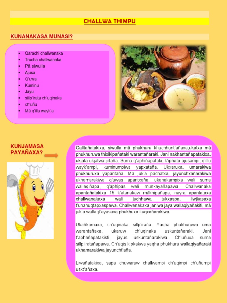 Recetario Challwa Thimpu | PDF