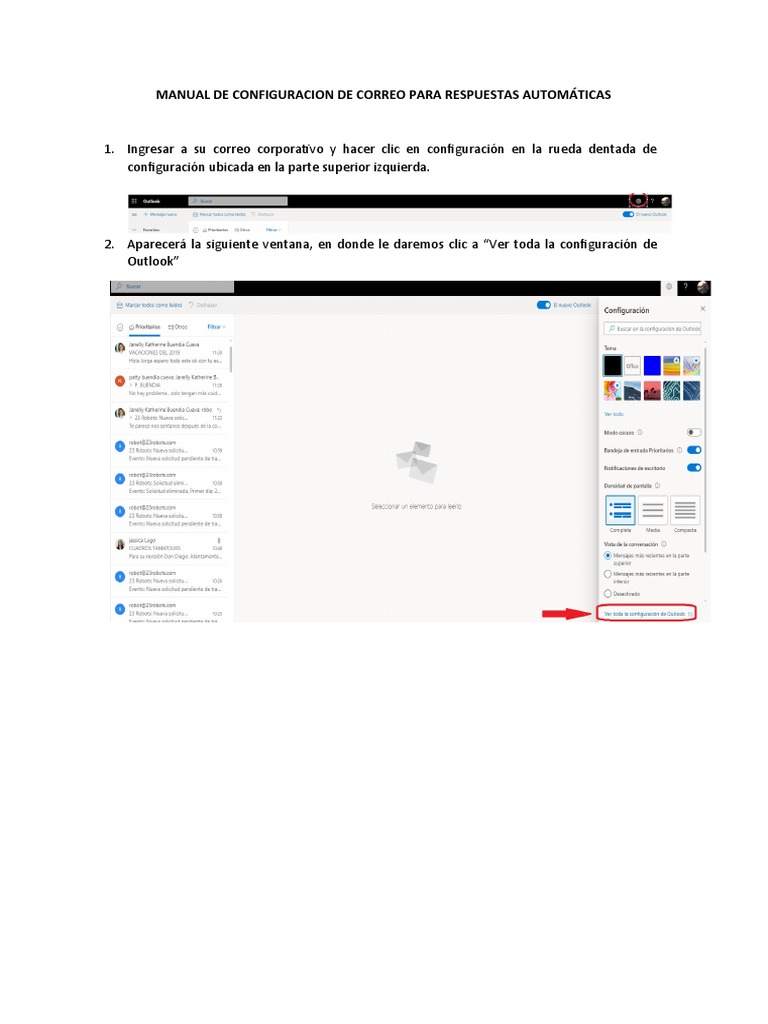 Manual de Configuracion de Correo para Respuestas Automáticas | PDF Manual de Configuracion de Correo para Respuestas Automáticas | PDF