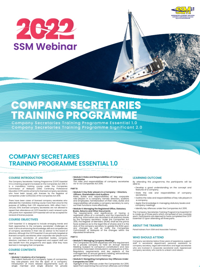 Company Secretaries Training Programme | PDF