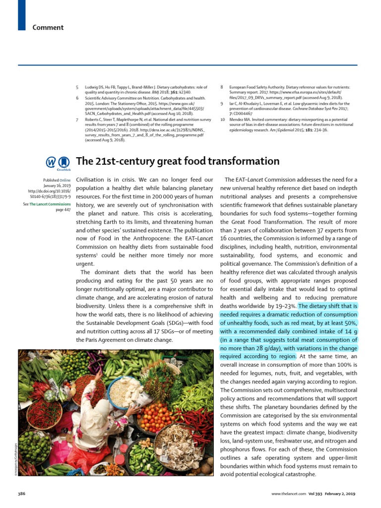 The 21st-Century Great Food Transformation | PDF | Wellness ...