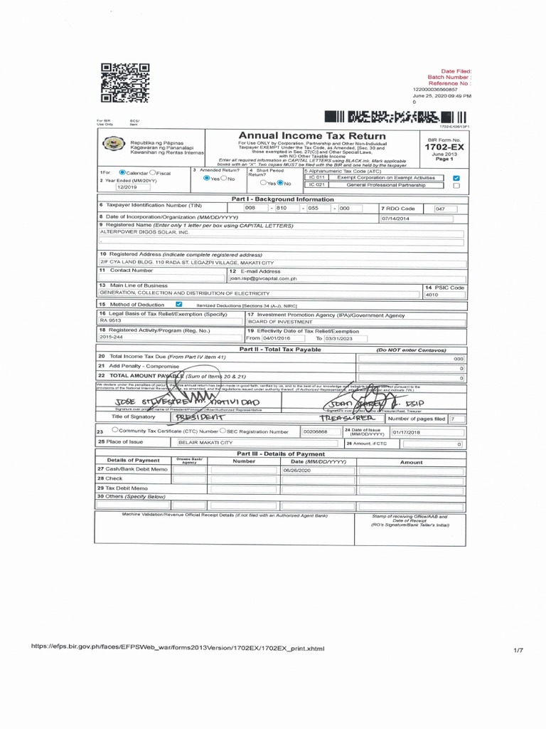 C 2019 Audited FS Alterpower Digos Solar Inc | PDF