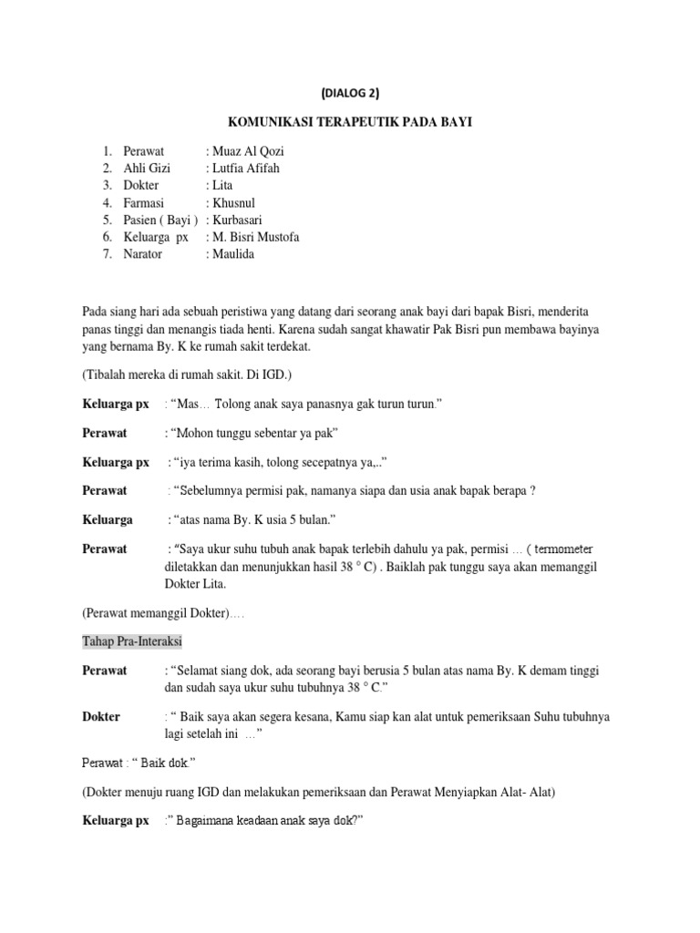 Dialog 2 Kom - Kep Bayi | PDF | Wellness