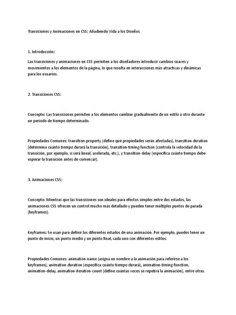 Transiciones y Animaciones en CSS Añadiendo Vida A Los Diseños | PDF