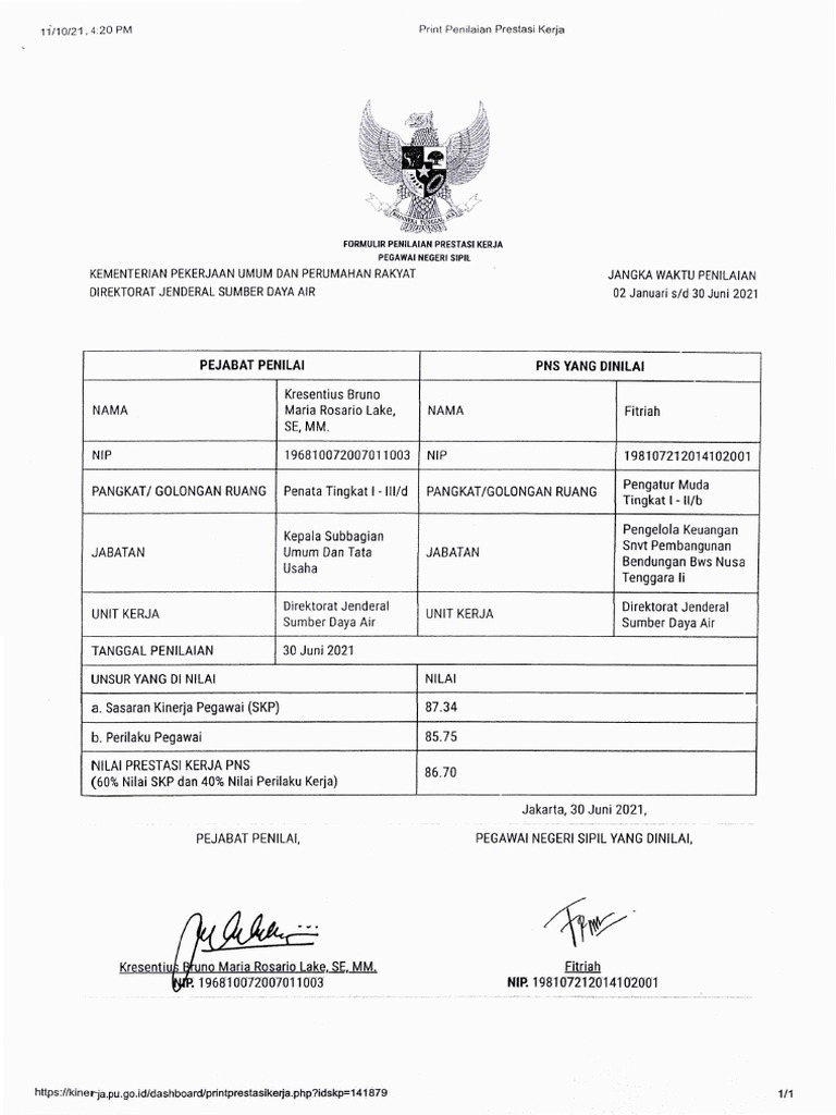 Fitriah - SKP 2021 | PDF