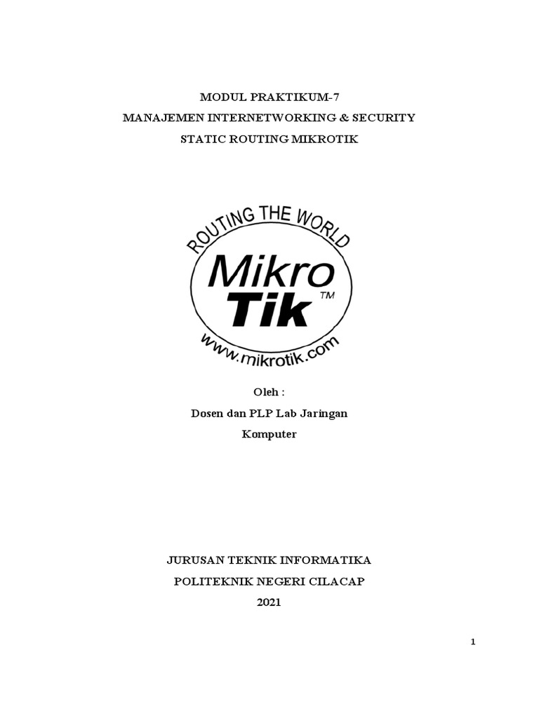 Modul 7 Static Routing Mikrotik | PDF