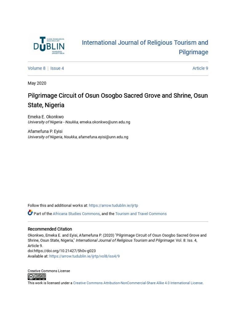 Pilgrimage Circuit of Osun Osogbo Sacred Grove and Shrine Osun State ...