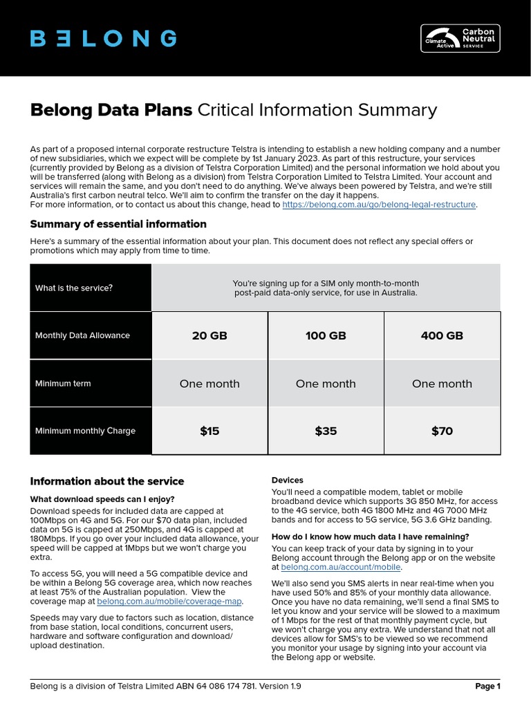 CIS Belong Data | PDF