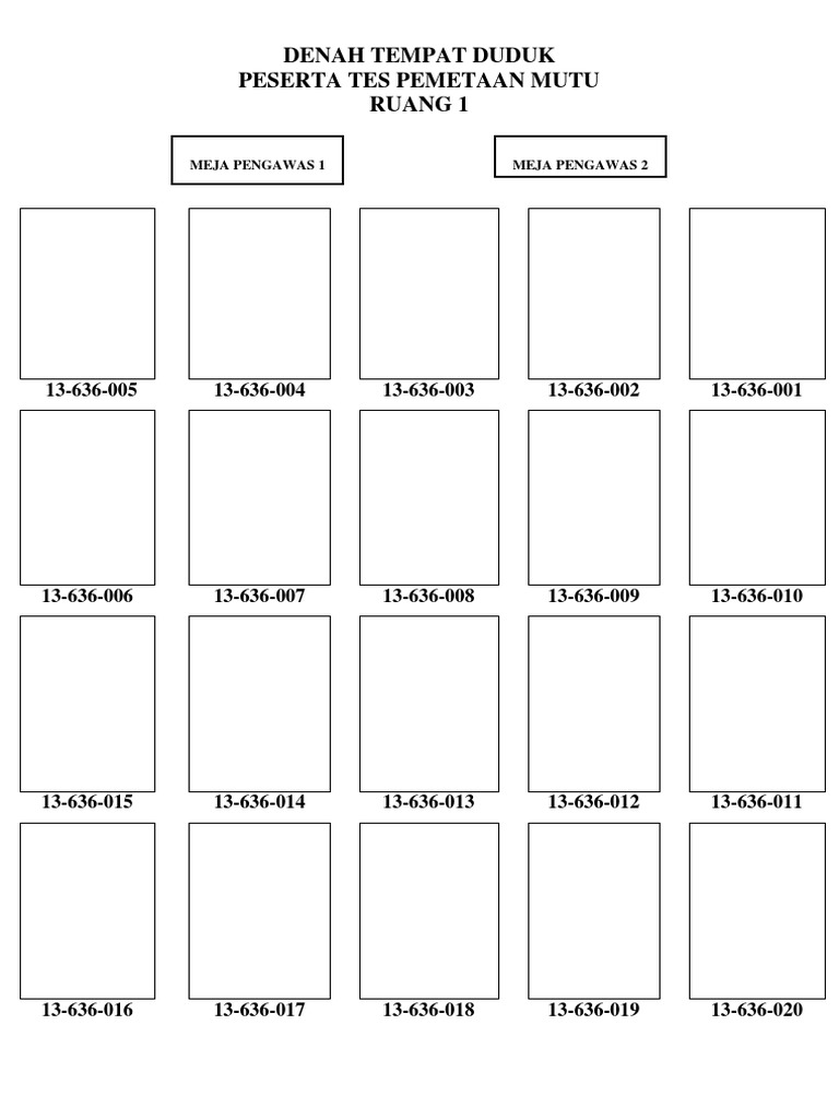 Print Denah Tempat Duduk | PDF