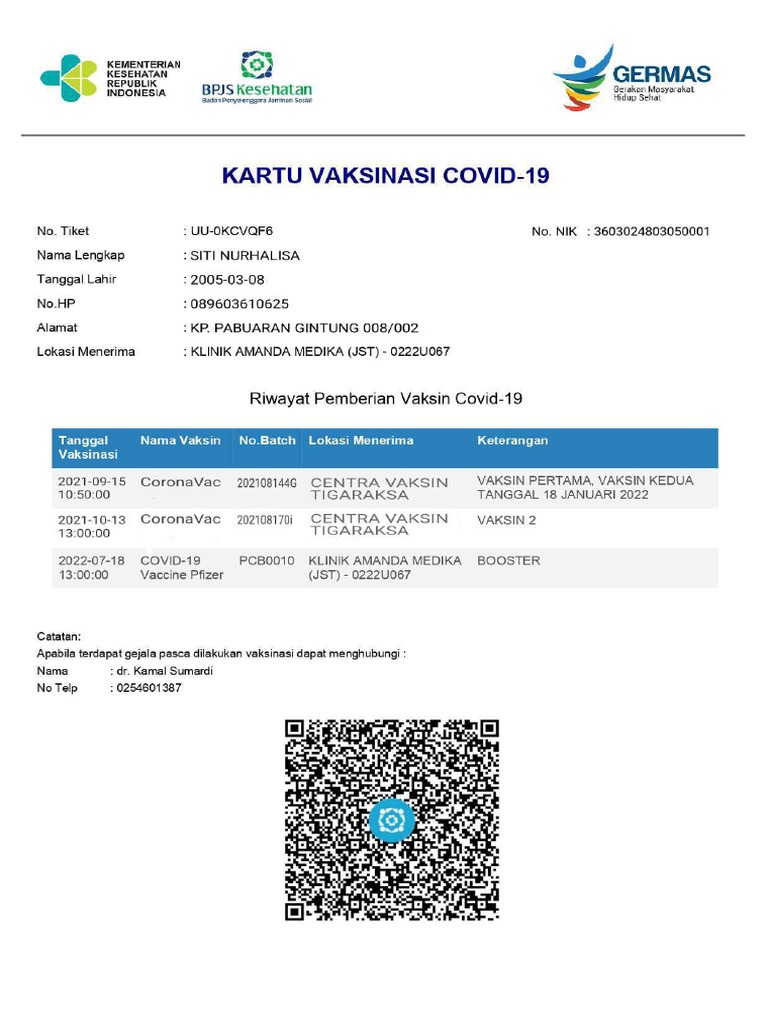 VAKSINBOOSTER1 Lisah | PDF