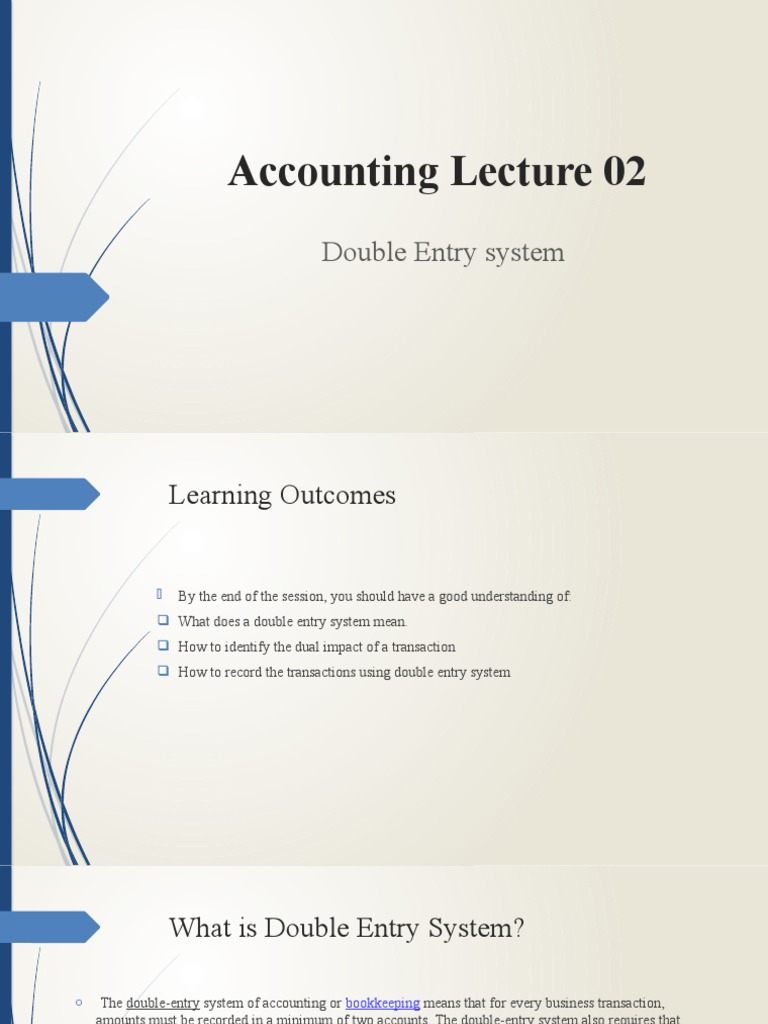 Double Entry System | PDF | Debits And Credits | Corporations