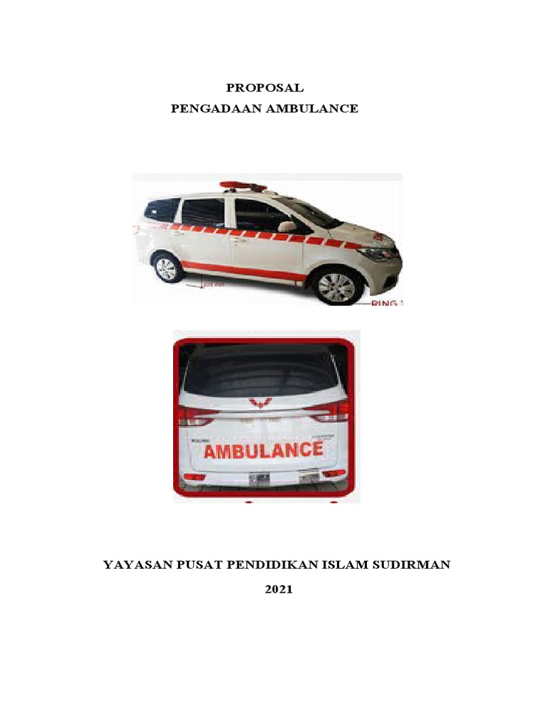Proposal Pengajuan Ambulance YAPPIS | PDF