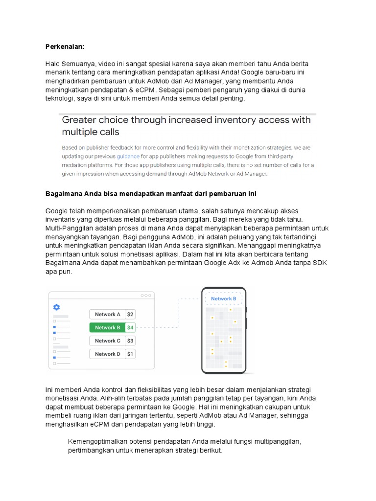 AdMob Solution Script - Indonesian | PDF | Bisnis