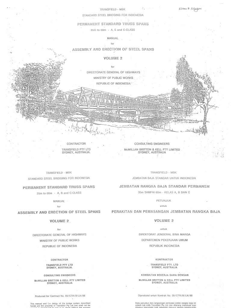 Standard Steel Bridging For Indonesia - Transfield MBK | PDF