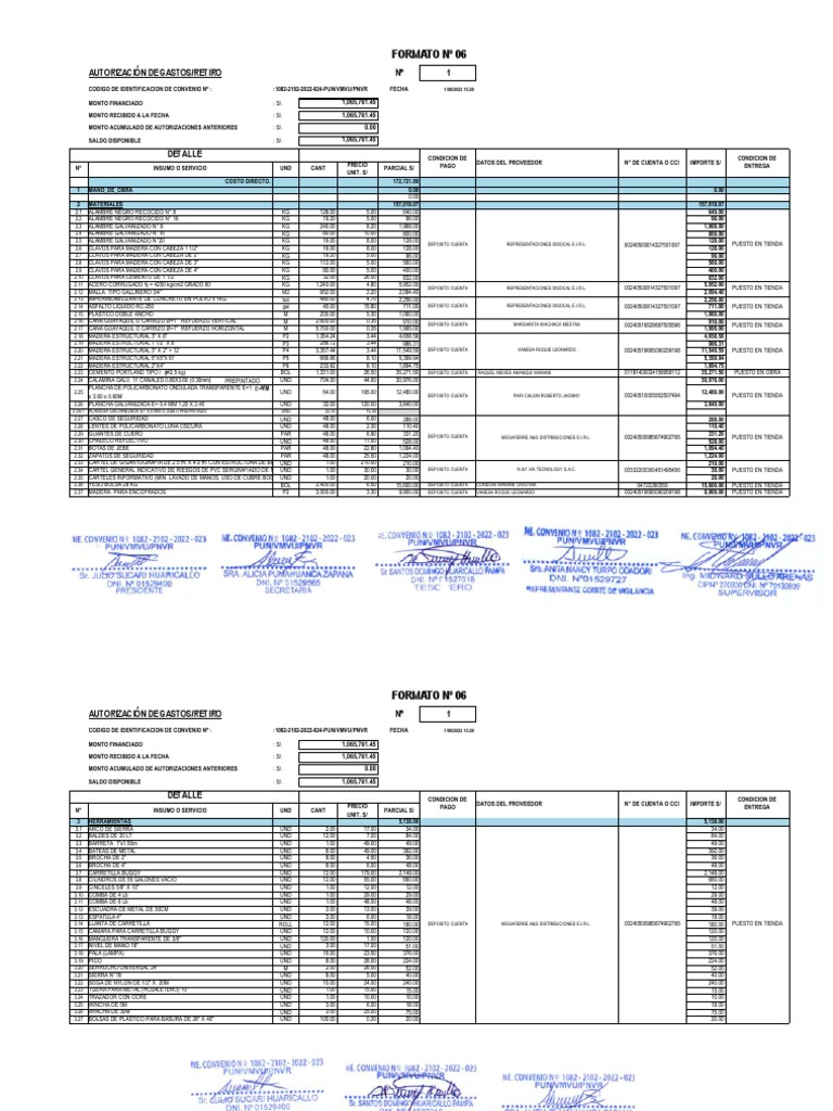 Formato 06 - Autorizacion de Gastos 01 | PDF