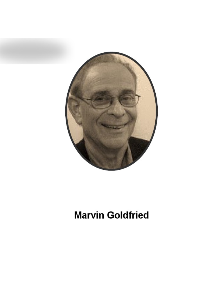 Contribuciones de Marvin Goldfried a la Psicoterapia | PDF