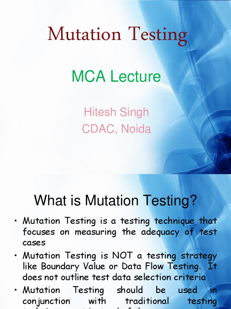 Mutation Testing Pdf