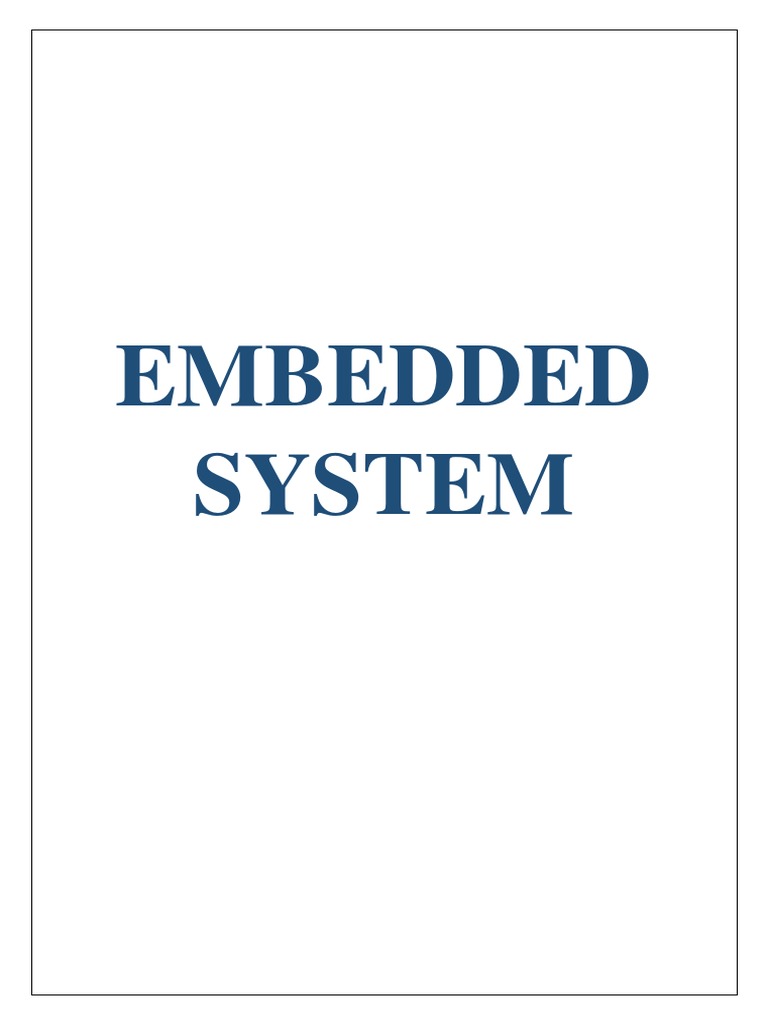 Embadded System Introduction | PDF | Embedded System | Microcontroller