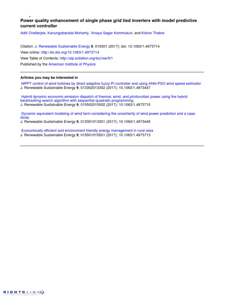 Power Quality Enhancement of Single Phase Grid Tied Inverters With ... Power Quality Enhancement of Single Phase Grid Tied Inverters With ...