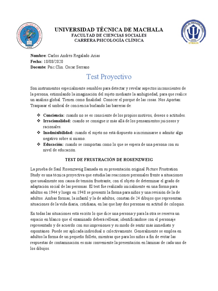 Test proyectivo | PDF