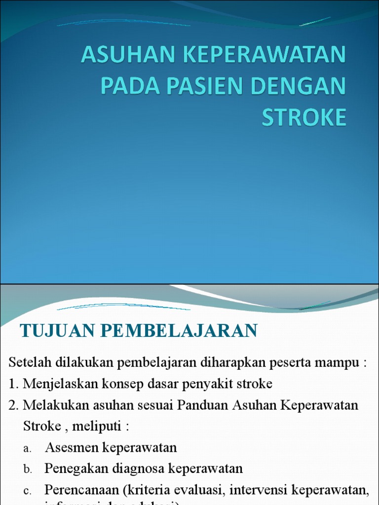 Asuhan Keperawatan Pada Pasien Stroke | PDF