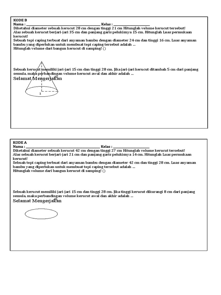 Ulangan Harian Kelas 9.1 (9a, 9B, 9C) | PDF | Griya & Taman