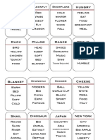 Free Printable Taboo Game Cards | PDF