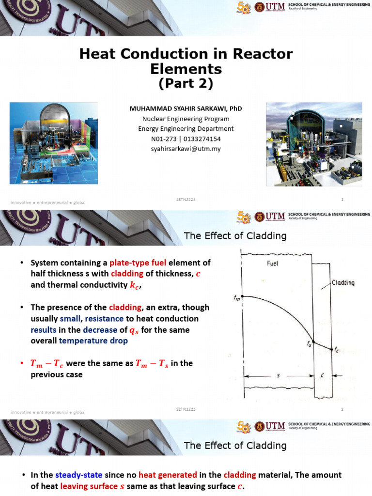Topic 7 - Heat Conduction in Reactor Elements - Part 2 | PDF