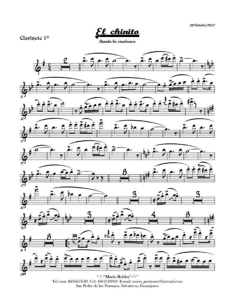 El Chinito - Banda La Sinaloense | PDF