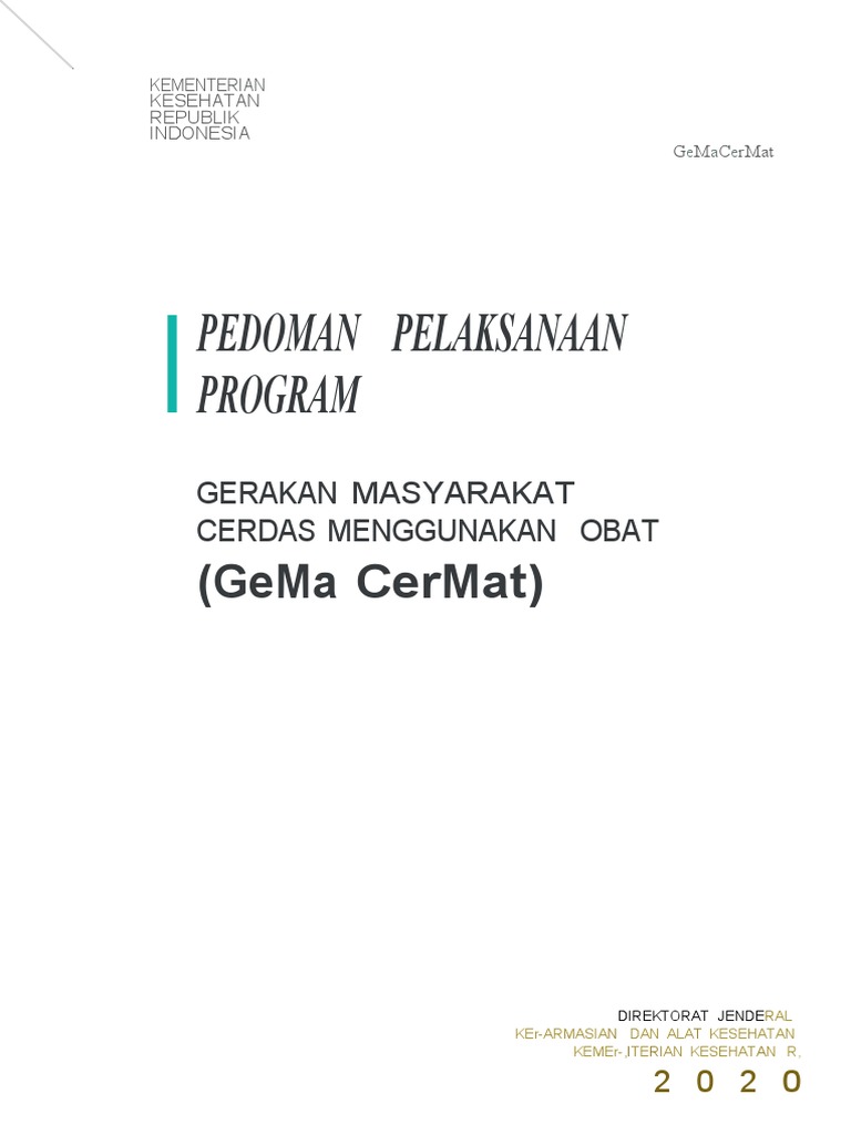 Pedoman Program GeMa CerMat 2020 | PDF | Pengelolaan Keuangan & Uang