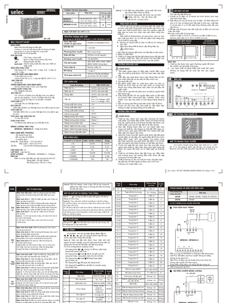HDVH Đ NG H Đo Lư NG MFM484 | PDF