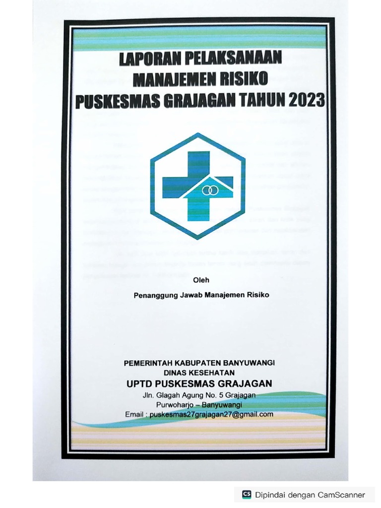 Laporan Pelaksanaan Manajemen Risiko Di Puskesmas | PDF Laporan Pelaksanaan Manajemen Risiko Di Puskesmas | PDF