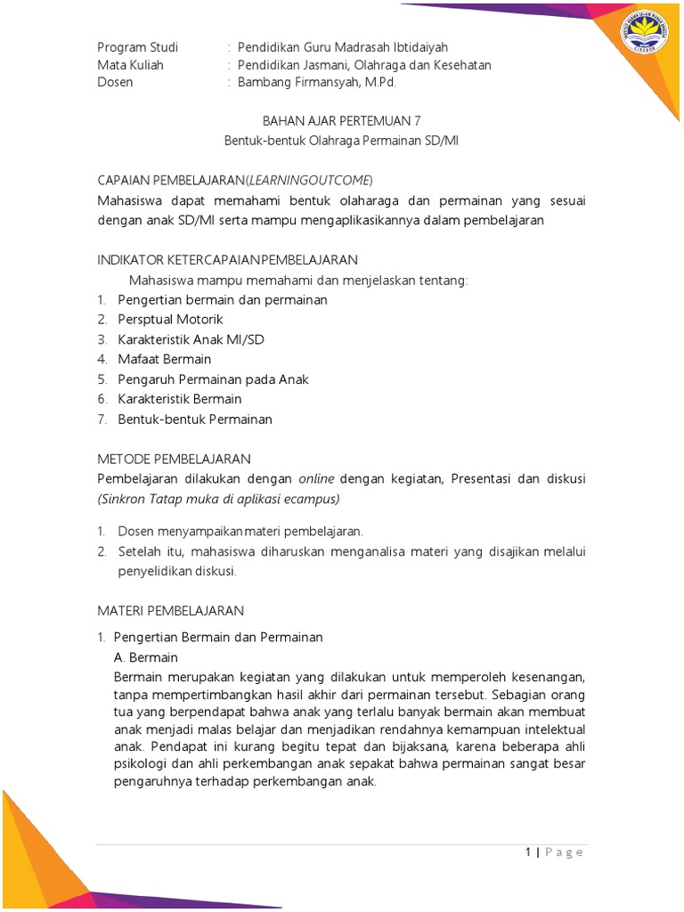 Bahan Ajar Pertemuan 9 | PDF