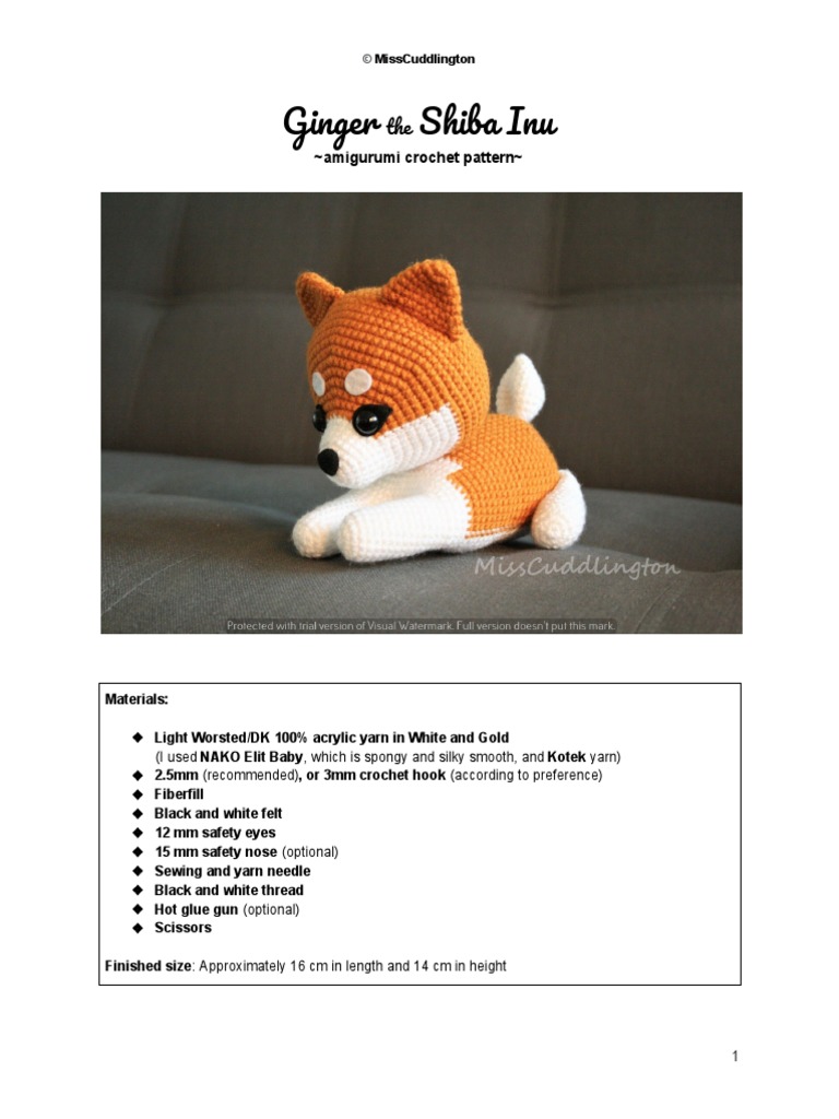 Miss Cuddington - Ginger The Shiba Inu | PDF