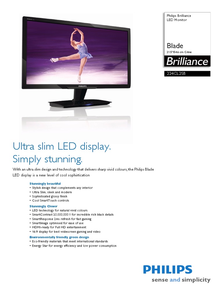 Philips 21.5" Blade LED Monitor | PDF