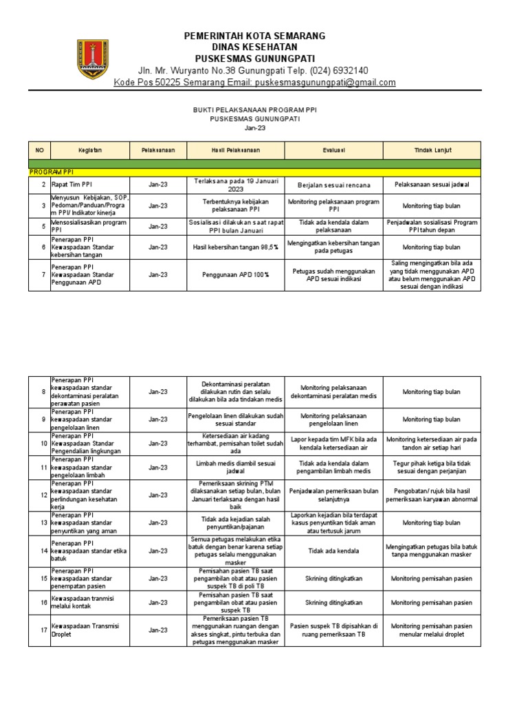 Bukti Monev Pelaksanaan Program Ppi | PDF