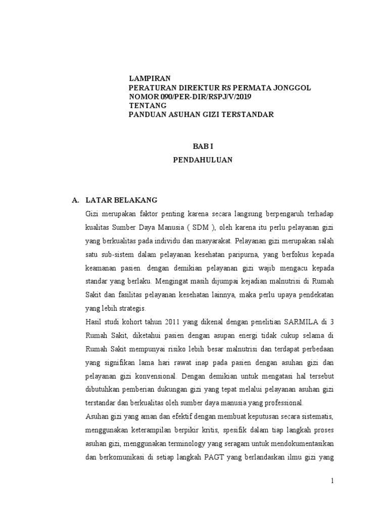 5.panduan Asuhan Gizi Standar | PDF