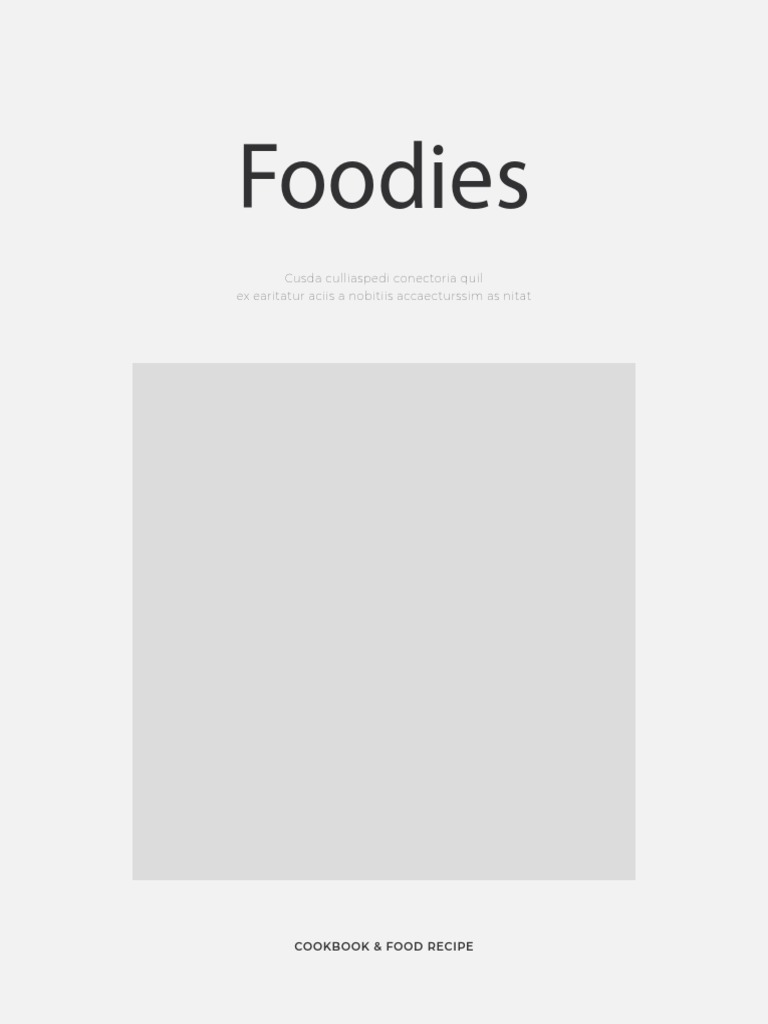 FOODIES Cookbook & Food Recipe US Letter Size | PDF