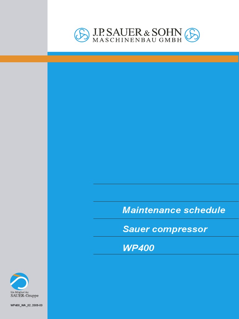 Sauer Compressor Maintenance Schedule | PDF