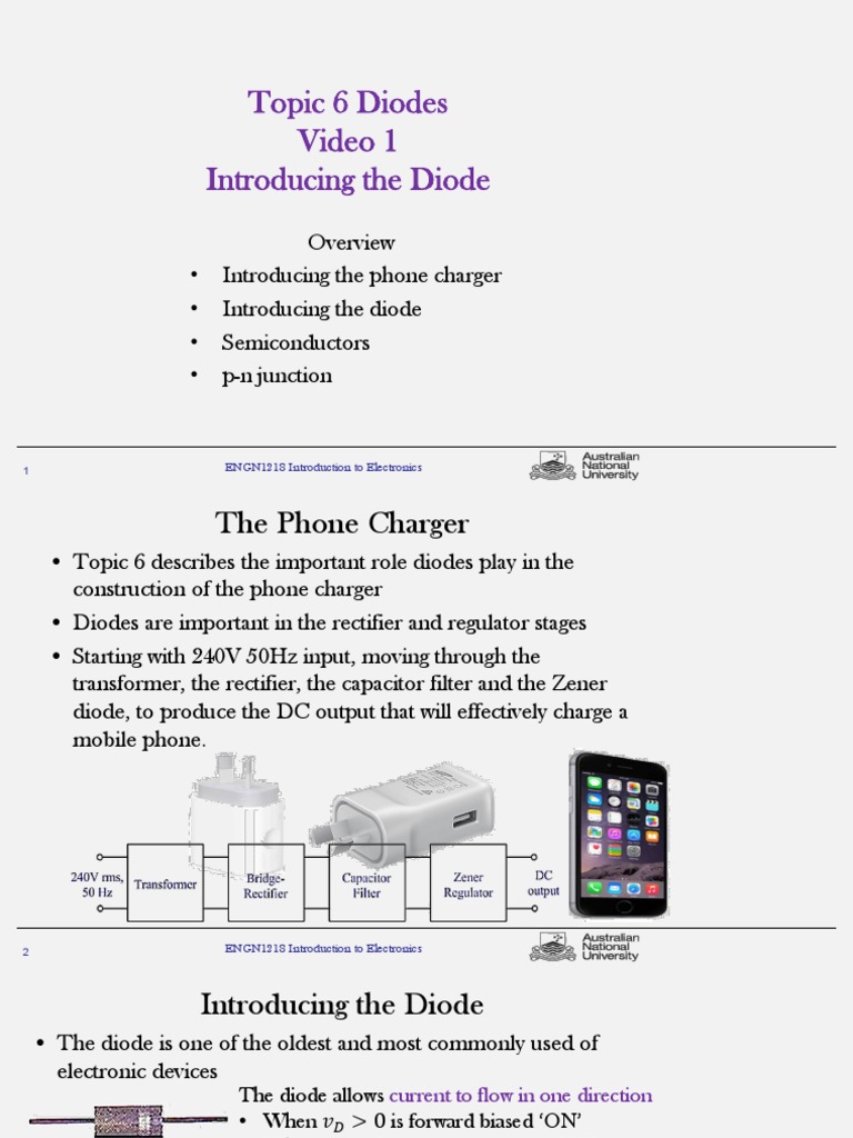 1218 T6 V1-V16 Lecture Slides | PDF | Rectifier | Diode