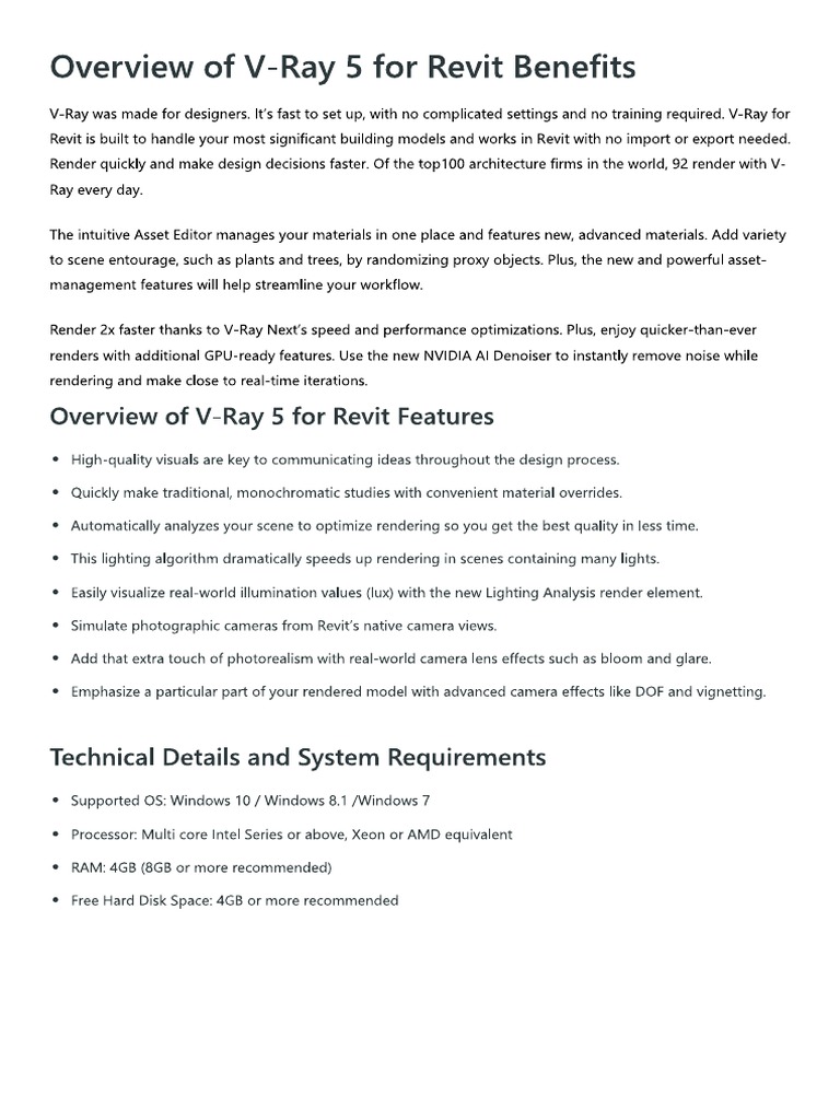 Vray Revit Tutorial | PDF
