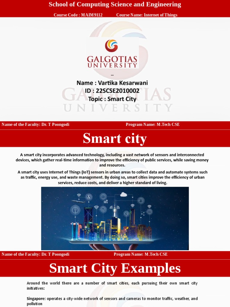 Smart City | PDF | Internet Of Things | Wireless Sensor Network