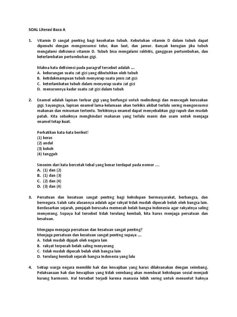 PAKET A LITERASI BACA MKKS 2023 (Revisi | PDF