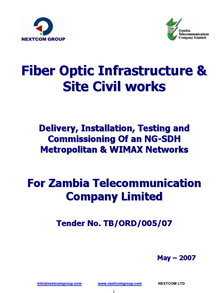 Microsoft Word - Fiber Optic Infrastructure & Site Civil Works v-2 ...