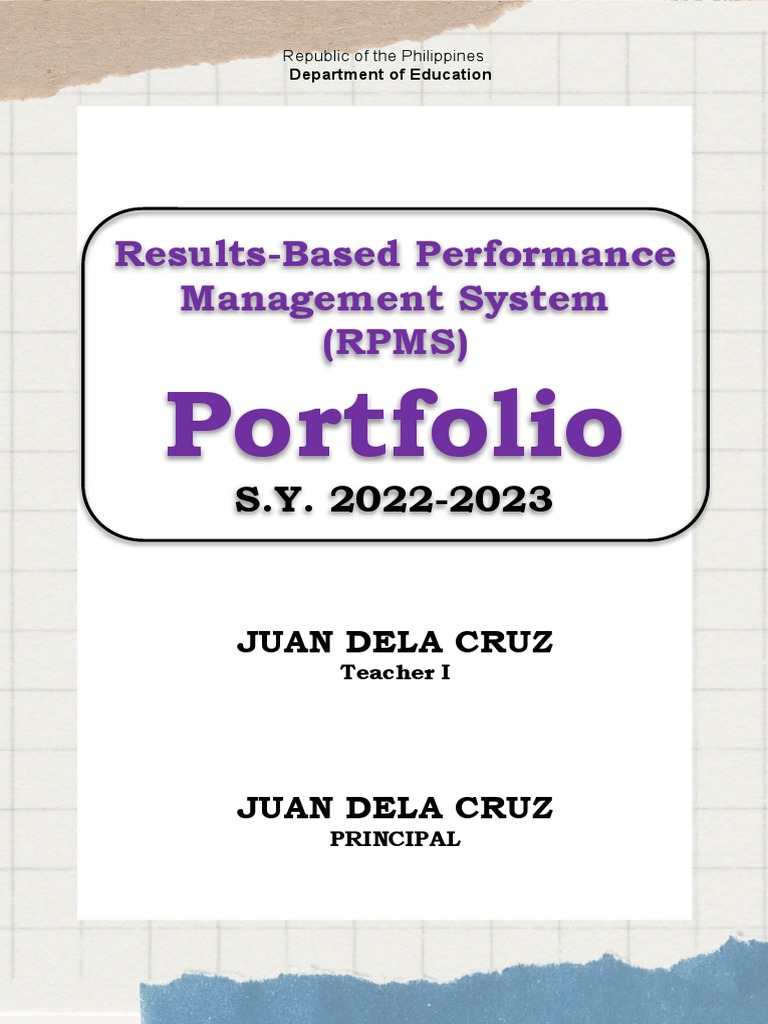 Design 5 Complete RPMS-teacher 1-3-2023 | PDF | Learning | Project ...