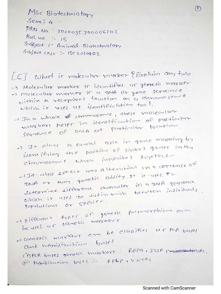 Animal Biotech 1SC2010402 | PDF