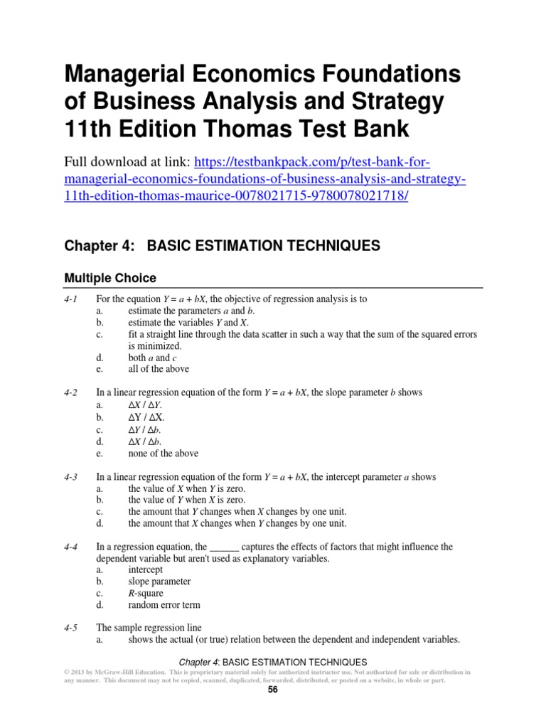 Managerial Economics Foundations of Business Analysis and Strategy 11th ...