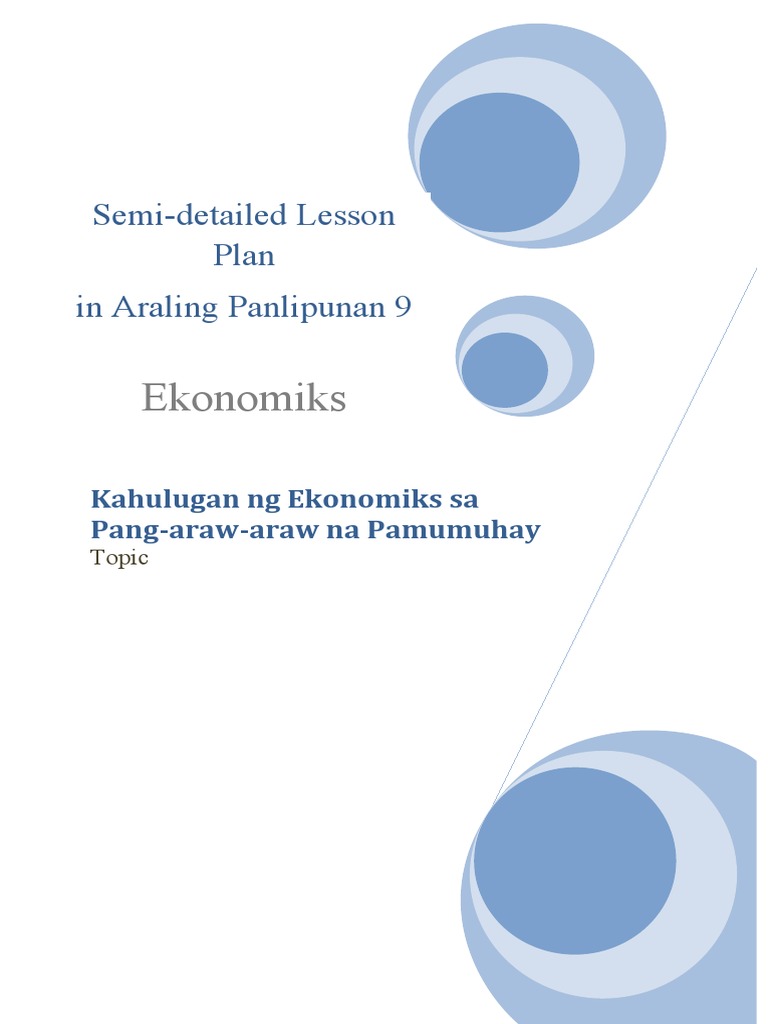 JHS-Semi-Detailed Lesson Plan - AP9 | PDF