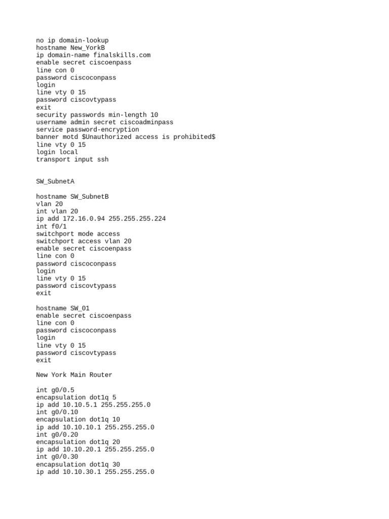 Final Skills Exam | PDF | Ip Address | Router (Computing) Final Skills Exam | PDF | Ip Address | Router (Computing)