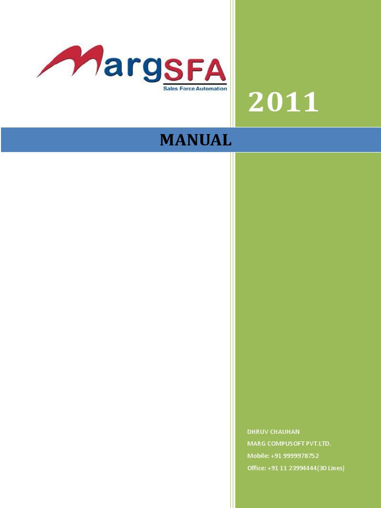 Manual Marg Sfa | Download Free PDF | Cyberspace | World Wide Web
